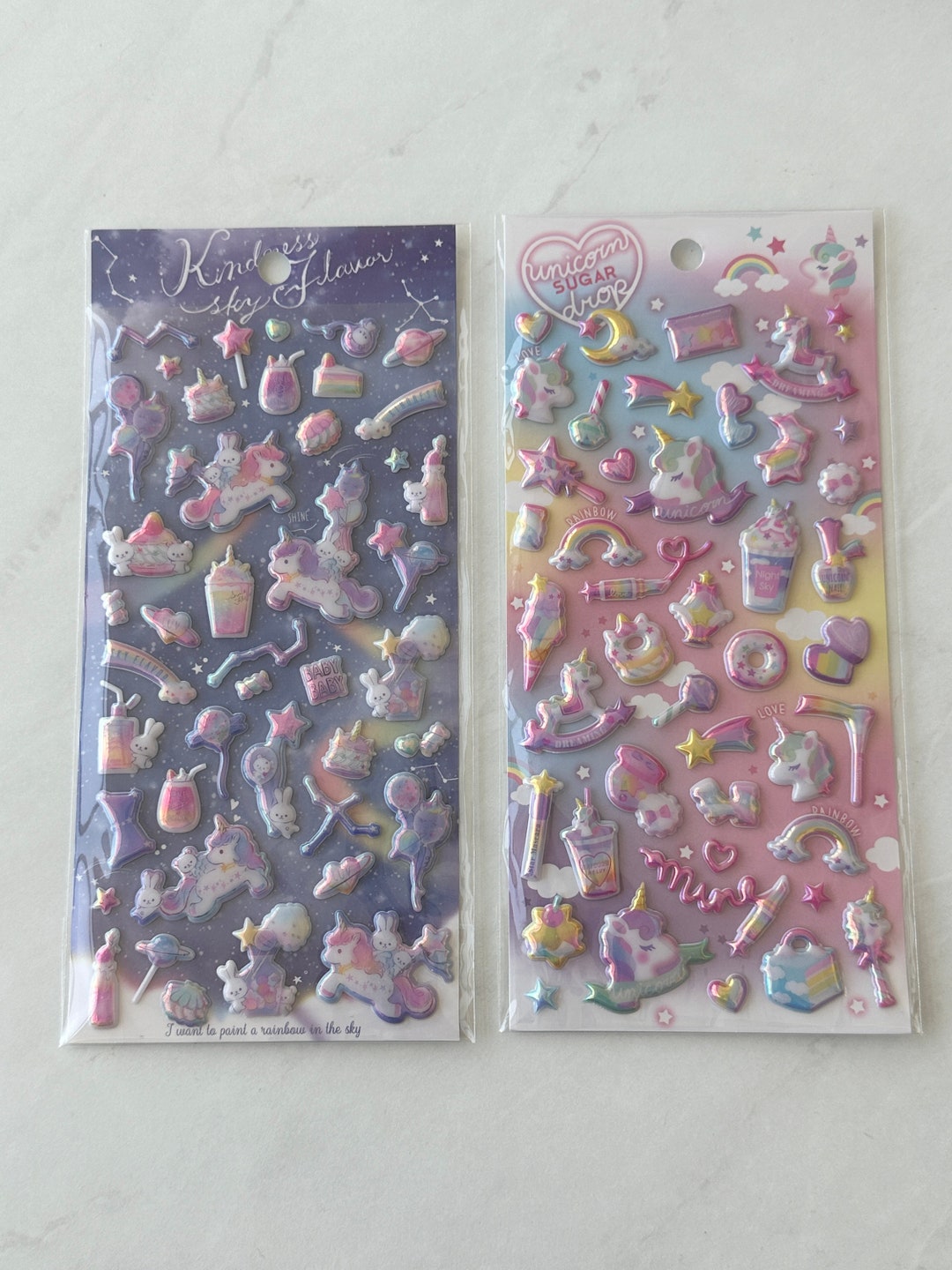 B297-B298 Puffy Iridescent Pearl Sticker Sheet - Etsy