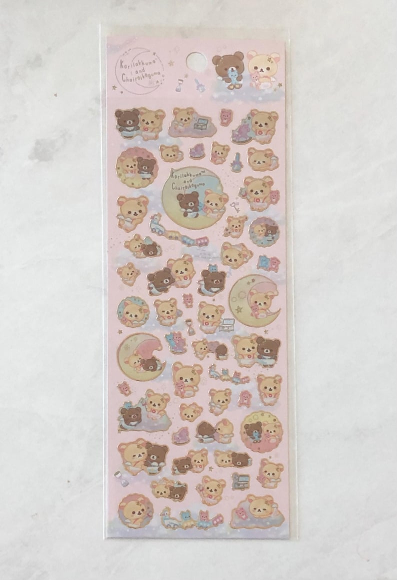 D1-D2 2020 Korilakkuma Sticker Sheet Gold Accents - Etsy