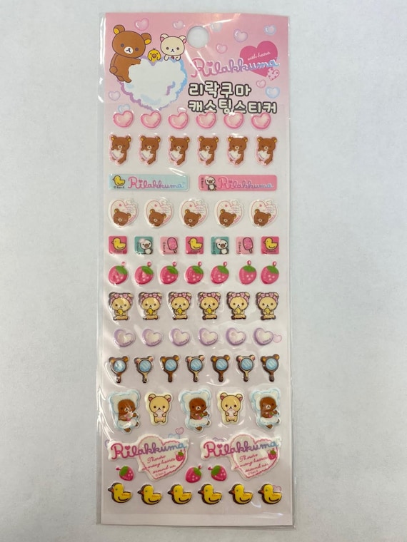 Rilakkuma Kawaii Dinosaur Collection Puffy Sticker Sheet Paper, Party ...