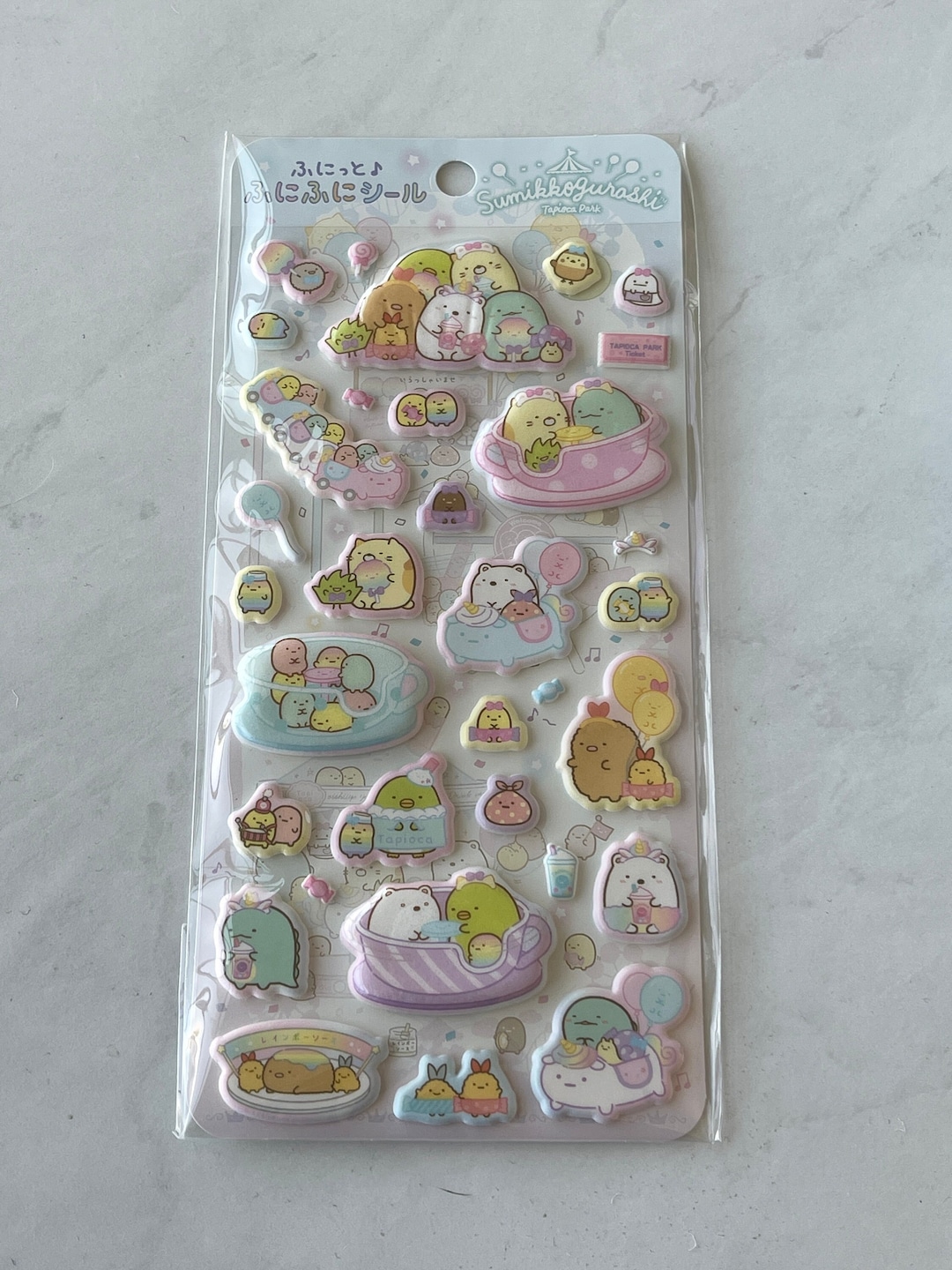 C119 New Sumikkogurashi Puffy Sticker Sheet Tapioca Park - Etsy