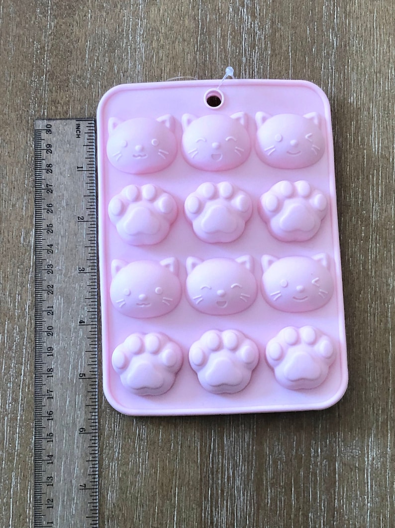 X 12 Cavity Shiny Mini Cat Paw Mold From Daiso - Etsy