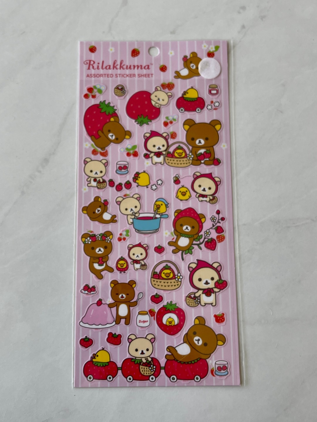 Rilakkuma Strawberry Daiso Sticker Sheet - Etsy