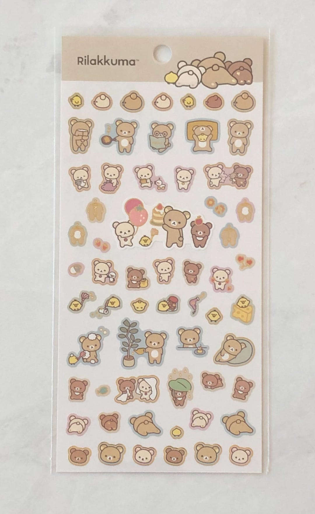 E66 2024 Rilakkuma Gold Accent Sticker Sheet - Etsy