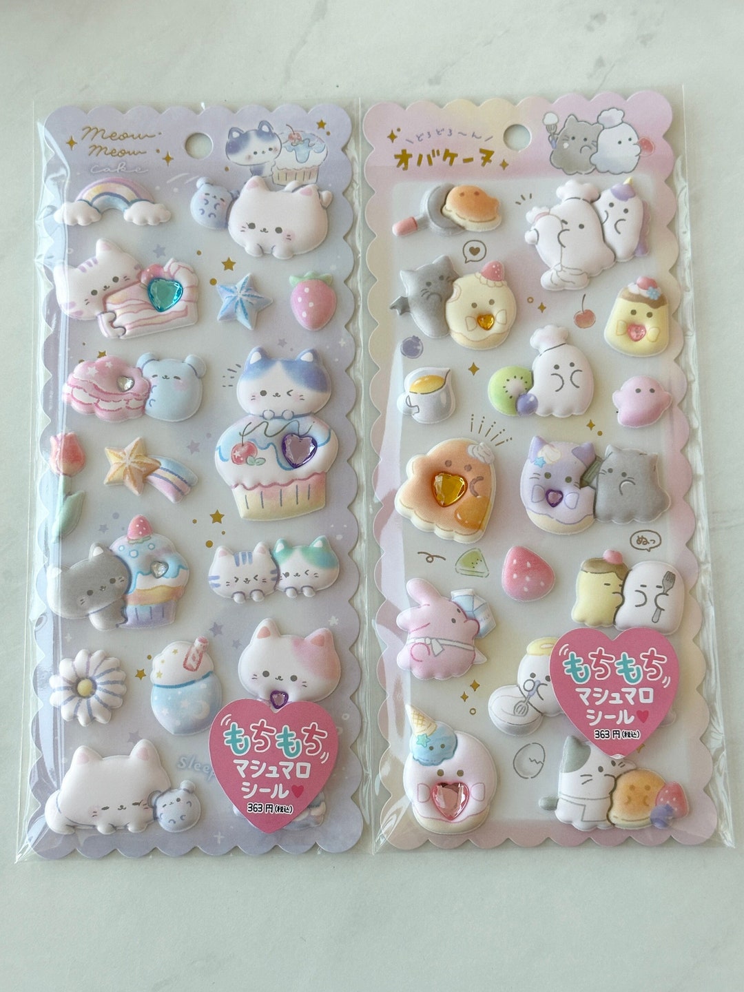 Marshmallow Seal Puffy Sticker Sheet With Gem Embellishments - Etsy