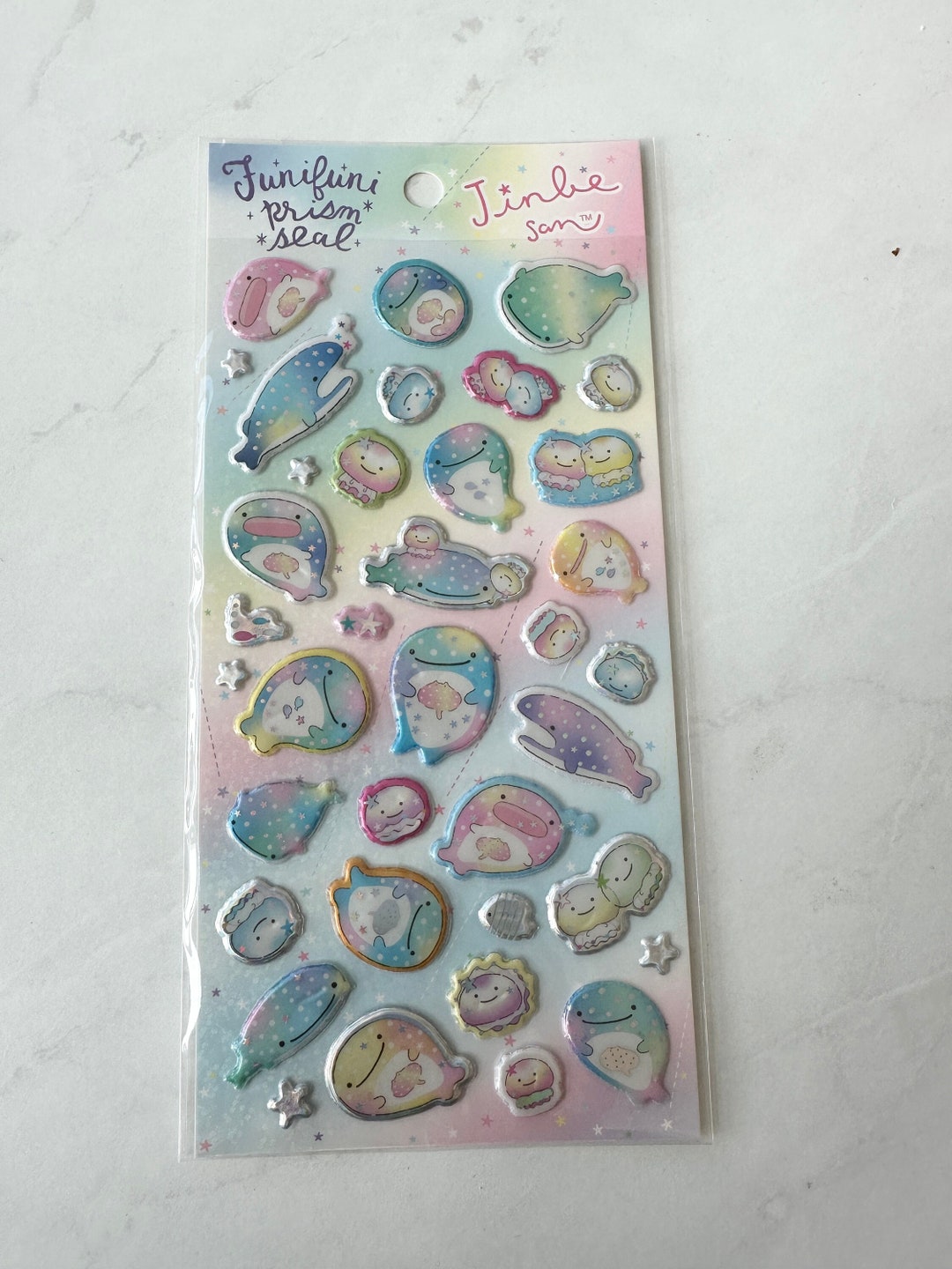 B173/C120 2019 Jinbesan Sticker Sheet Puffy Iridescent - Etsy