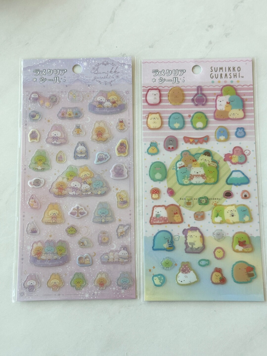 2024 New Sumikko Gurashi Sticker Sheet Clear Jelly Glitter - Etsy
