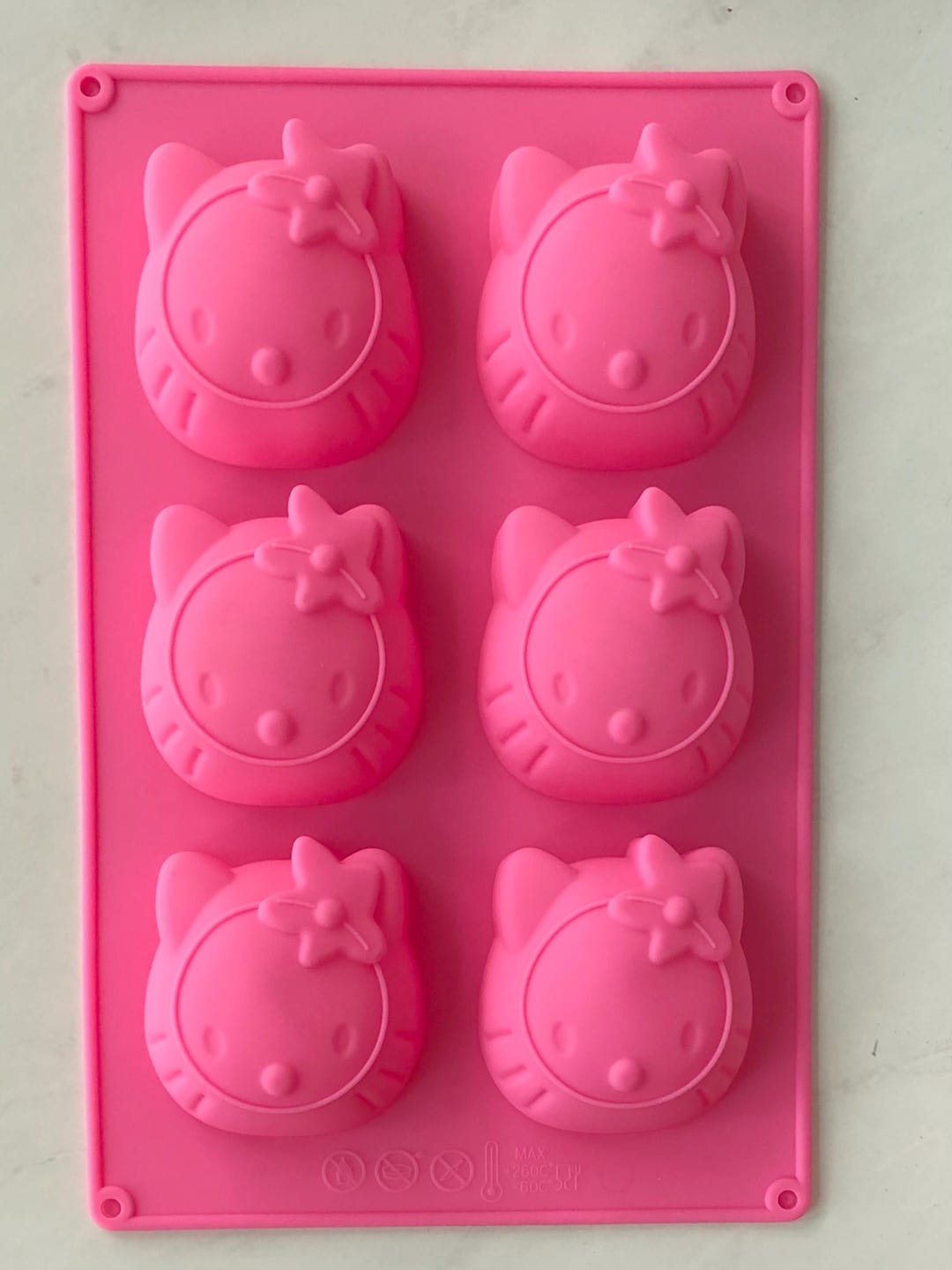 X 6 Cavity Flower Hello Kitty Silicone Mold - Etsy