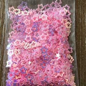 12# Pink Iridescent Hollow Star Glitter 1tsp - Etsy
