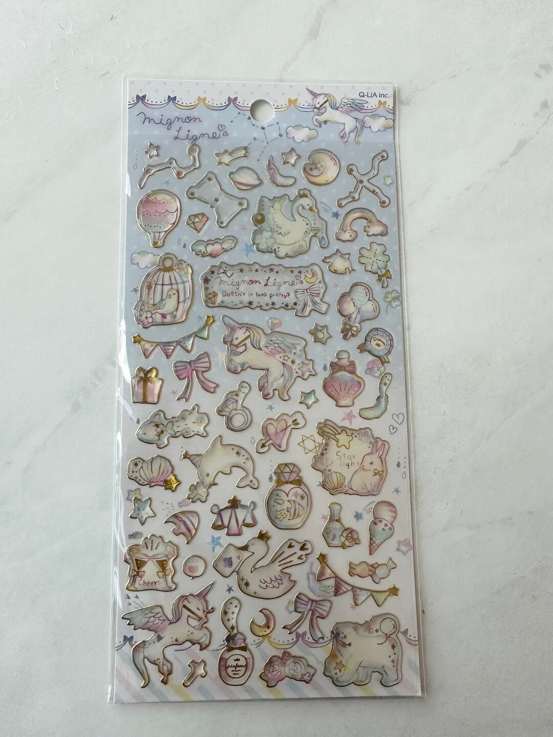 Unicorn Sticker Sheet With Gold Accents - Etsy