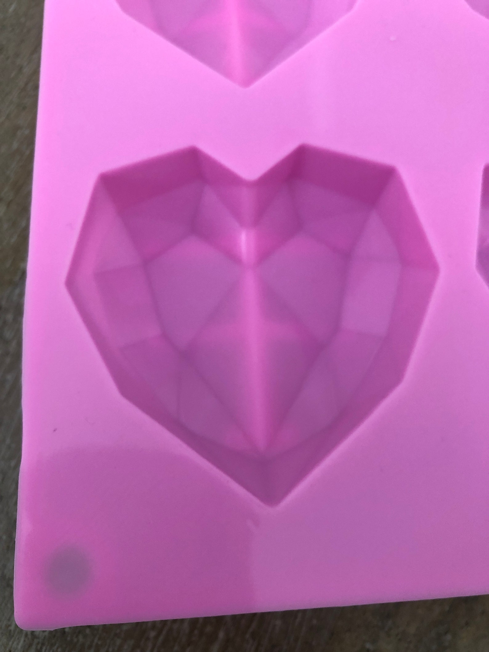 X Large 6 Cavity Geometric Heart Silicone Mold - Etsy