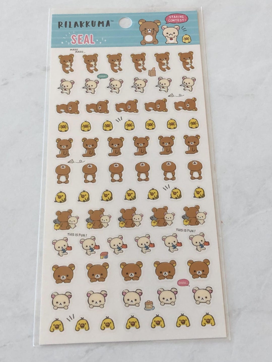 B278 2019 Rilakkuma Seal Sticker Sheet - Etsy