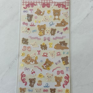 B308-B309 2023 Rilakkuma Sticker Sheet With Holographic Accent - Etsy