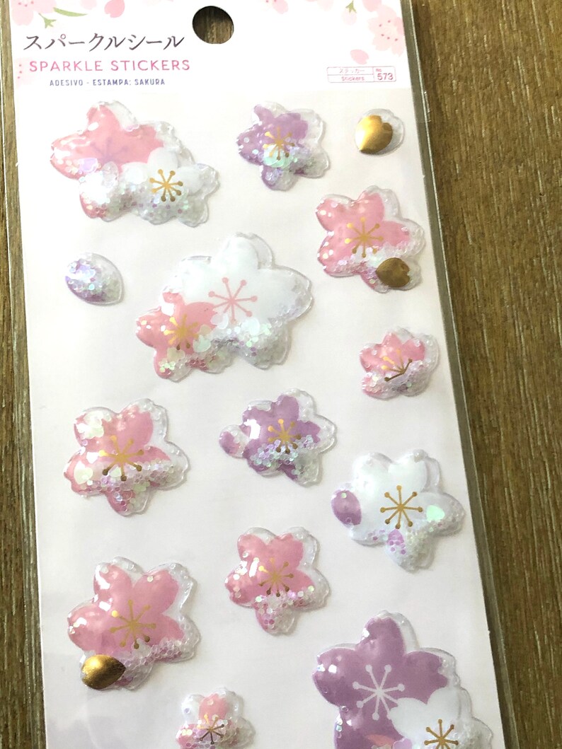 C112 New Daiso Cherry Blossom Sakura Dry Shaker Sticker X - Etsy