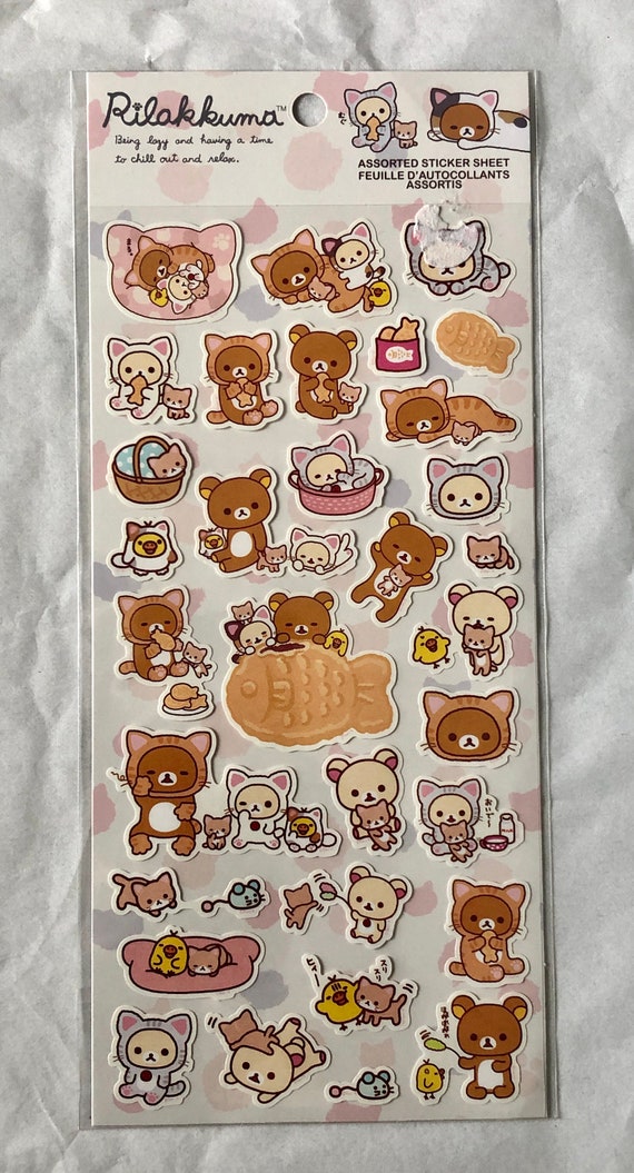 X Rilakkuma Sticker Sheet | Etsy