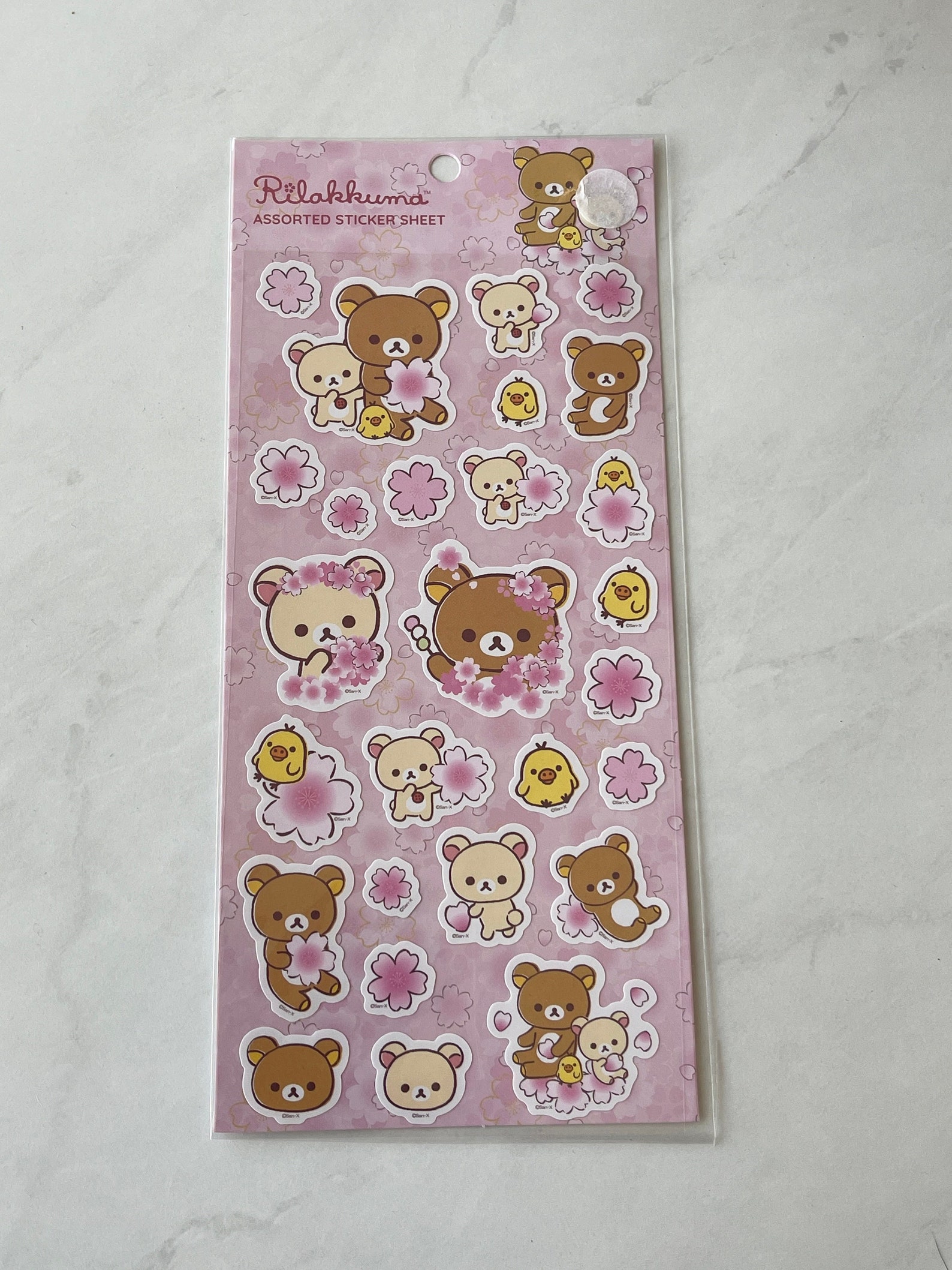 C10 Daiso Rilakkuma Sakura Cherry Blossom Sticker Sheet - Etsy