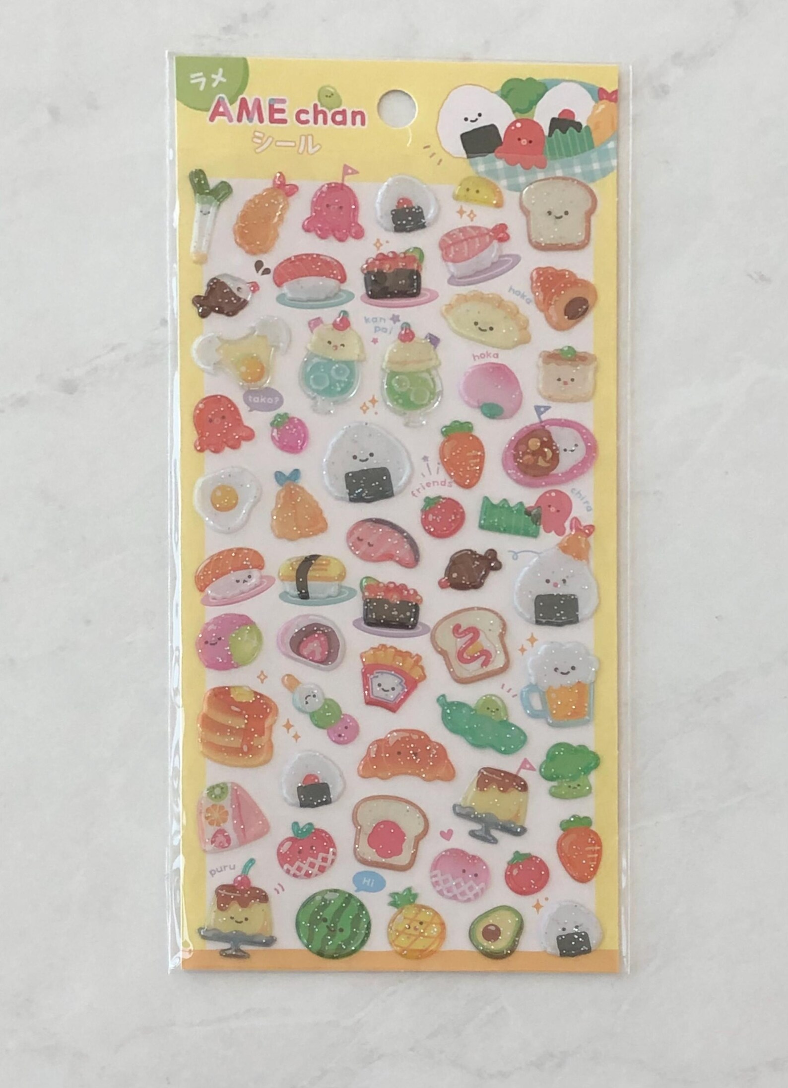 A178-A179 Sticker Sheet Clear Jelly Glitter - Etsy