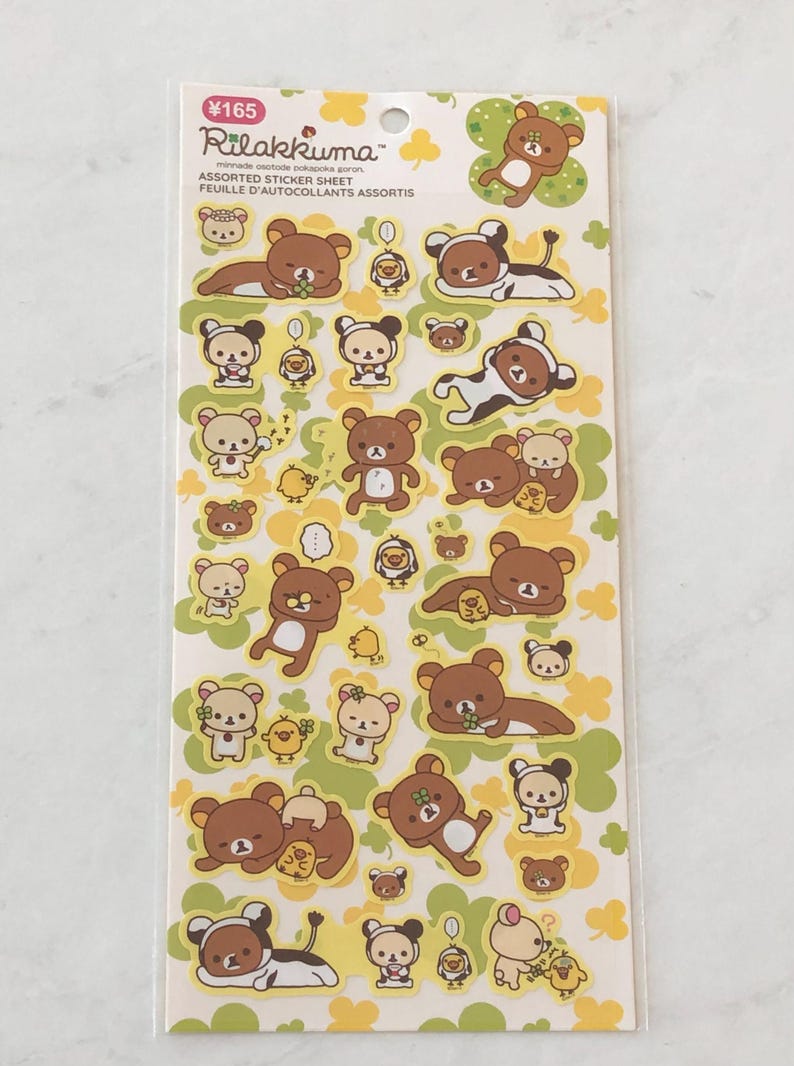 A214 Daiso Rilakkuma Sticker Sheet - Etsy
