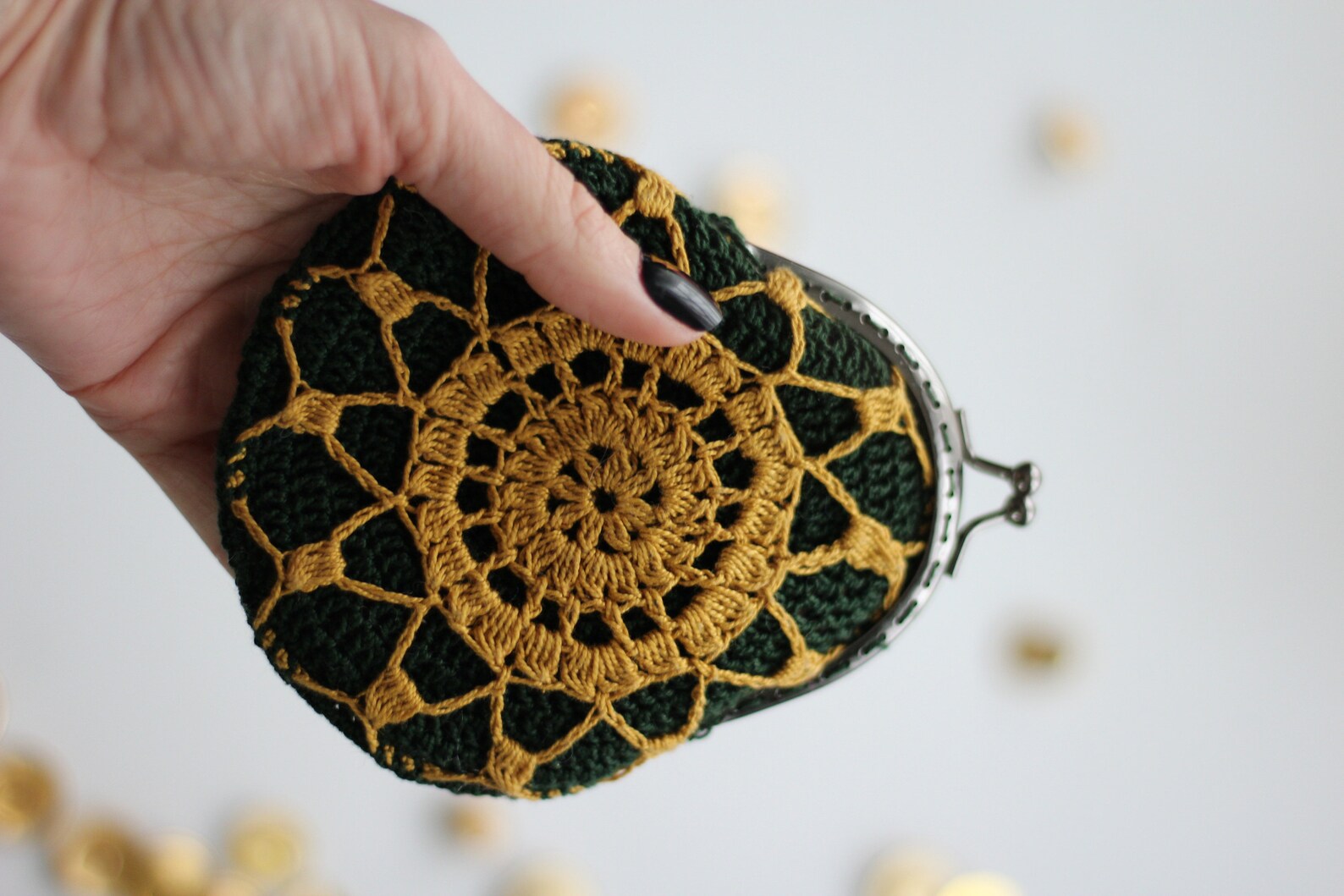 Gold and Jade Coin Purse Crochet Pattern PDF ONLY - Etsy