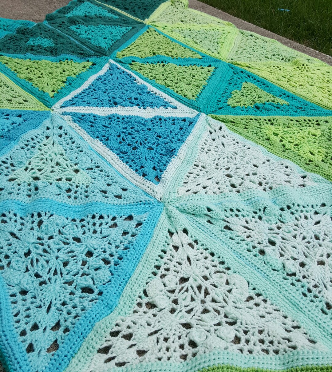 Crochet Pattern Only - Geometric Garden Throw - Etsy