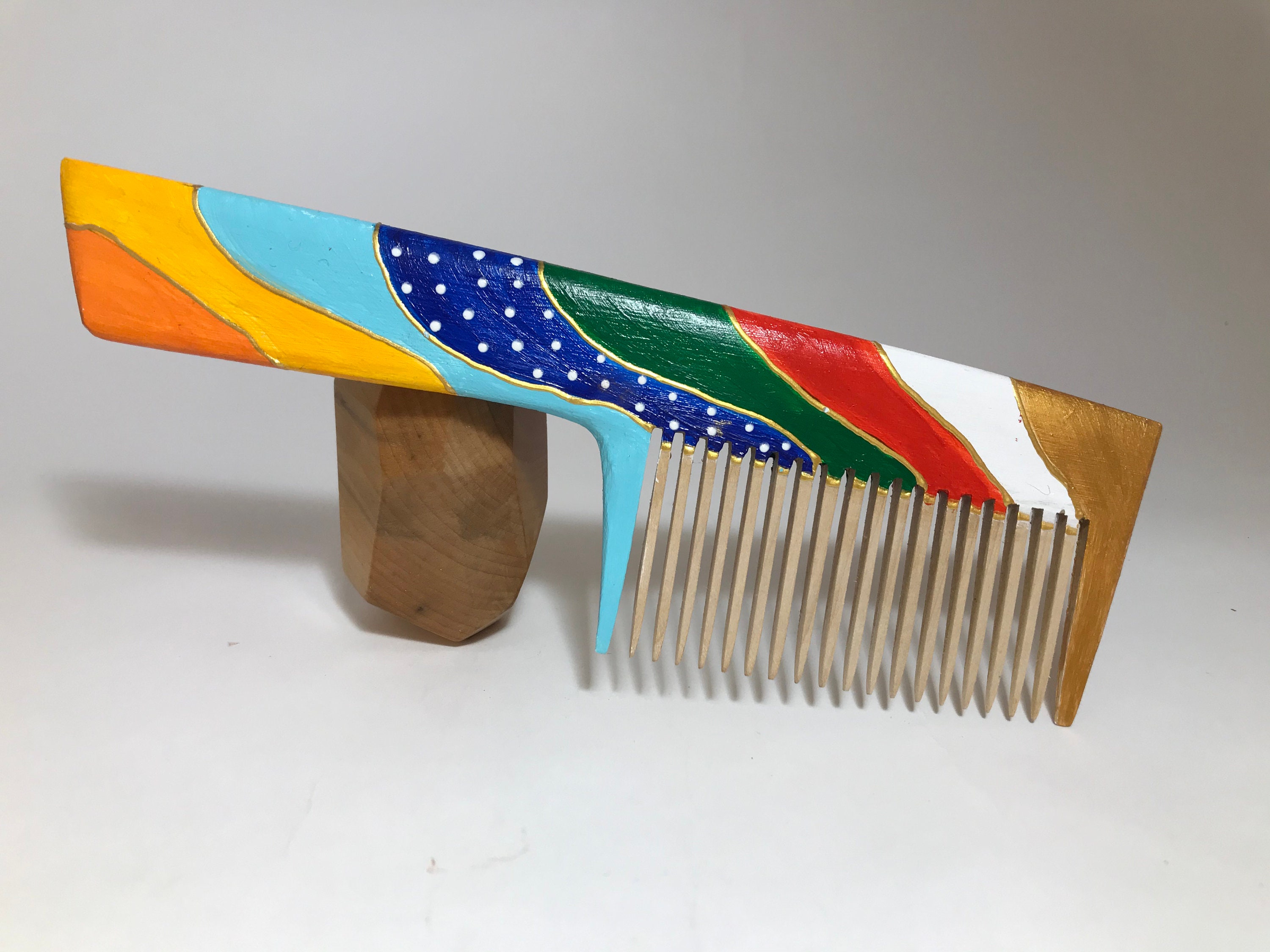 Hand Painting Comb Wooden Hair Comb Pattern Design Hair - Etsy.de