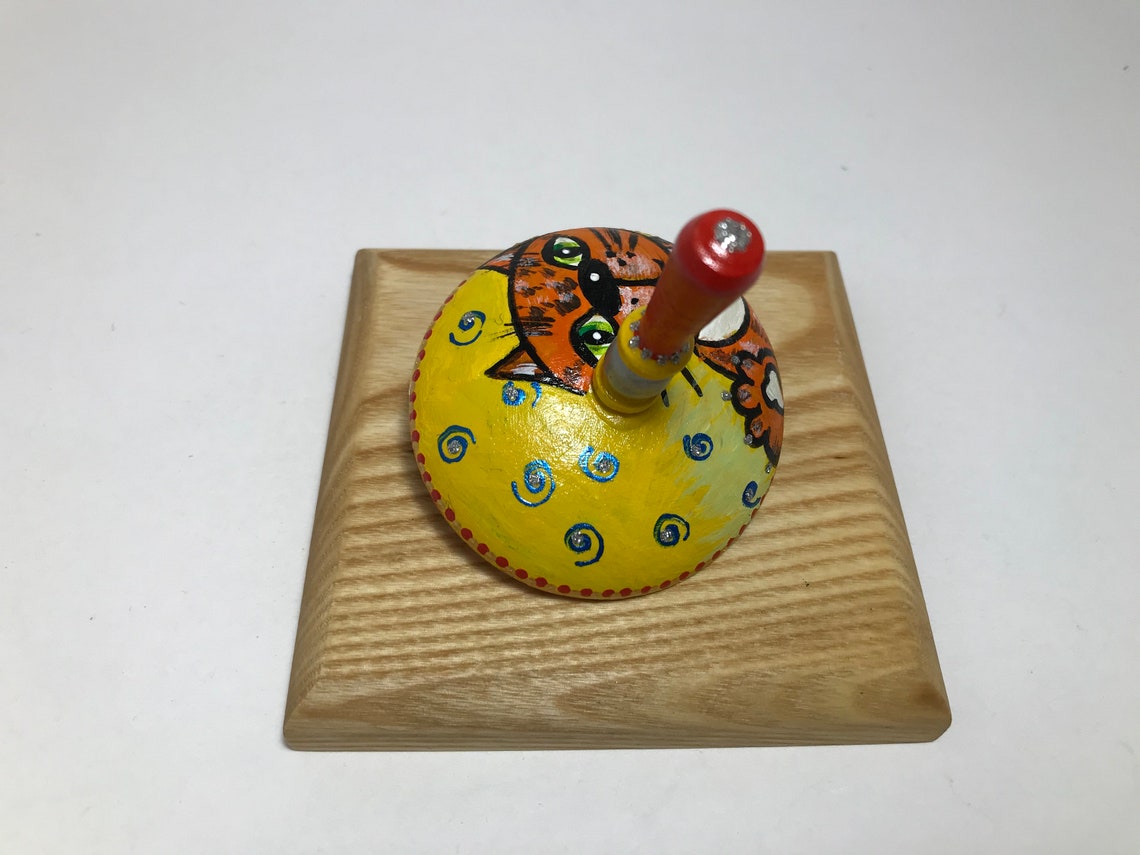 Handmade Top Toy Hand-painted Top Toy Wooden Top Toy Red | Etsy