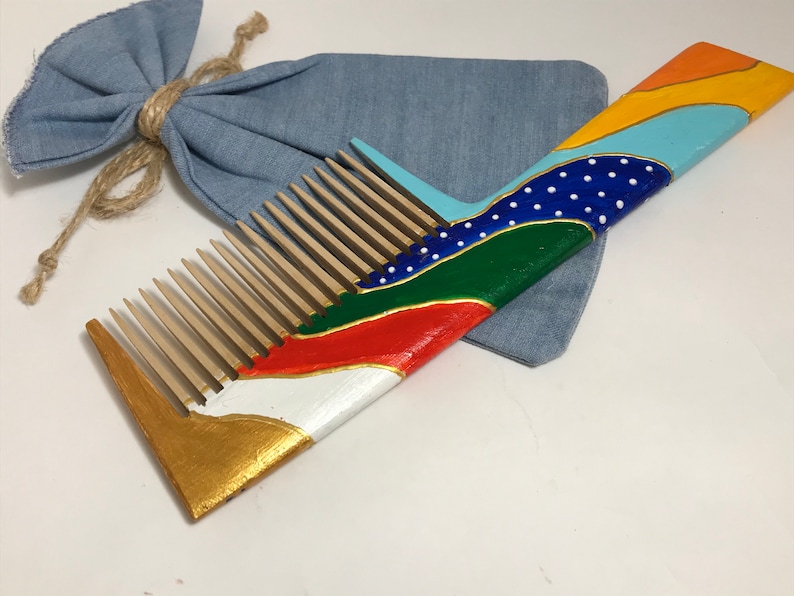 Hand Painting Comb, Wooden Hair Comb, Pattern, Design, Hair Comb ...