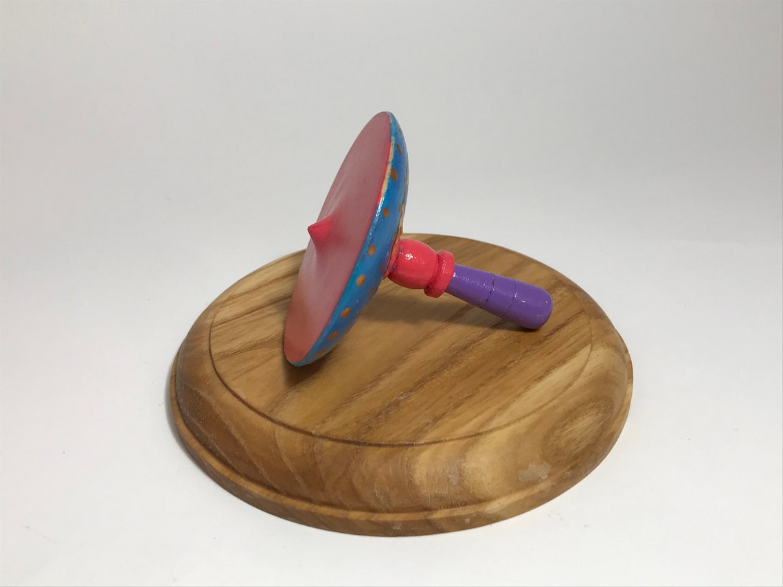 Handmade Top Toy Hand-Painted Top Toy Wooden Top Toy Angel | Etsy