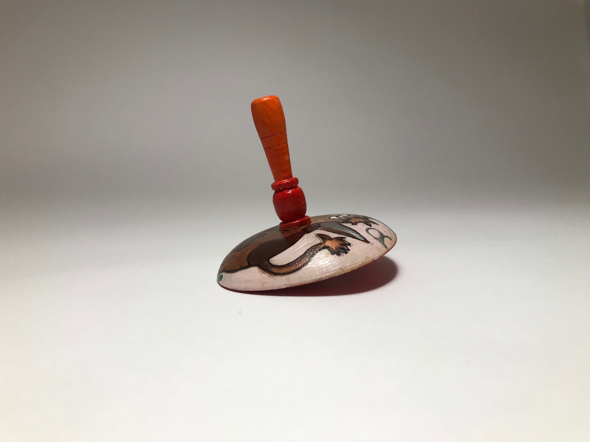 Handmade Top Toy Hand-painted Top Toy Wooden Top Toy Bull - Etsy