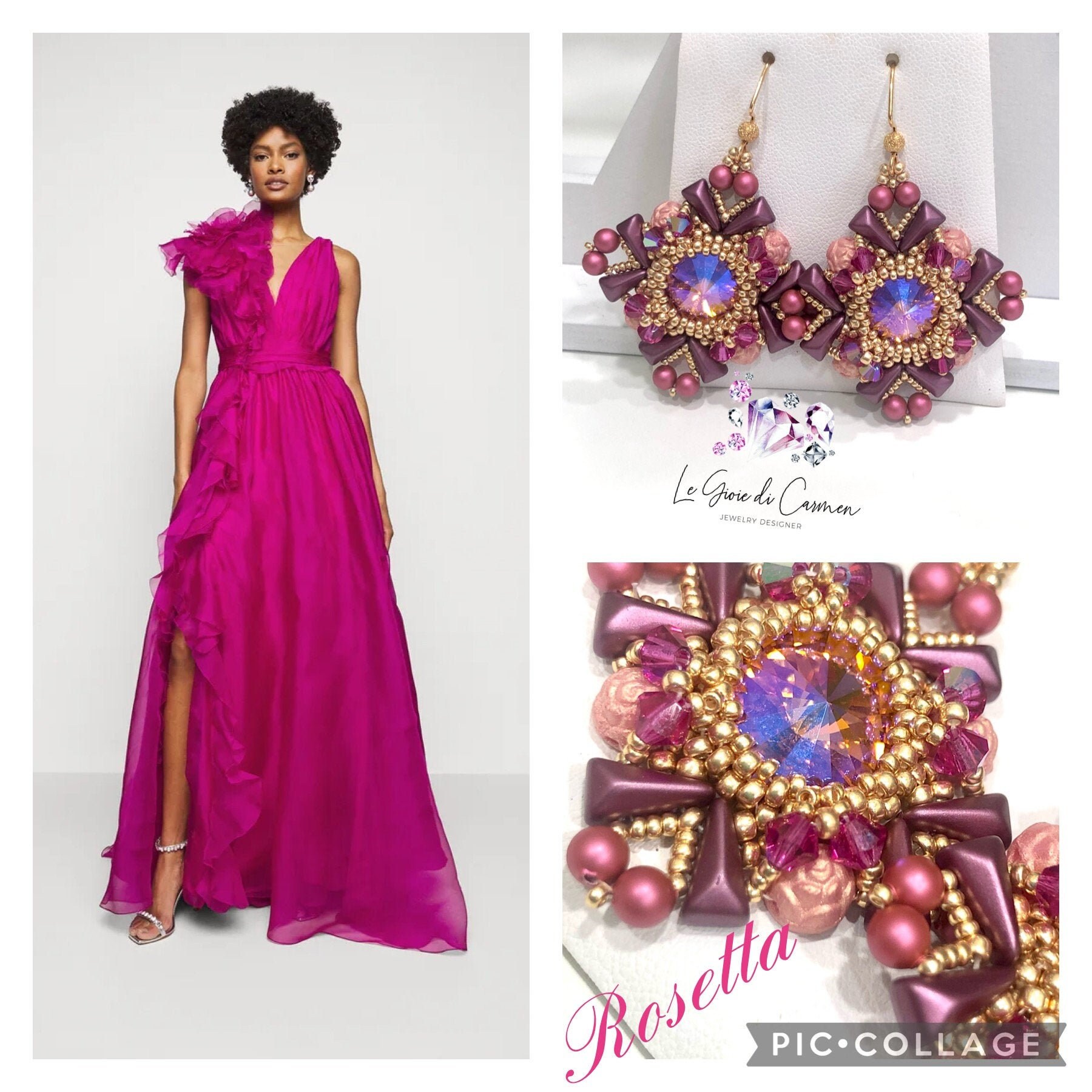 Rosetta Earrings Pattern - Etsy