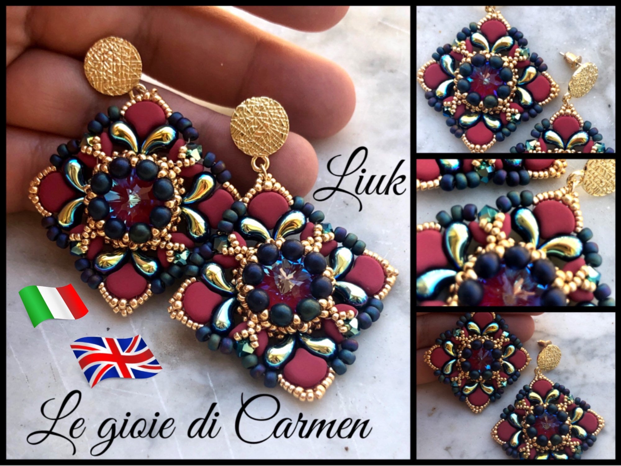 Liuk Earrings Pattern - Etsy