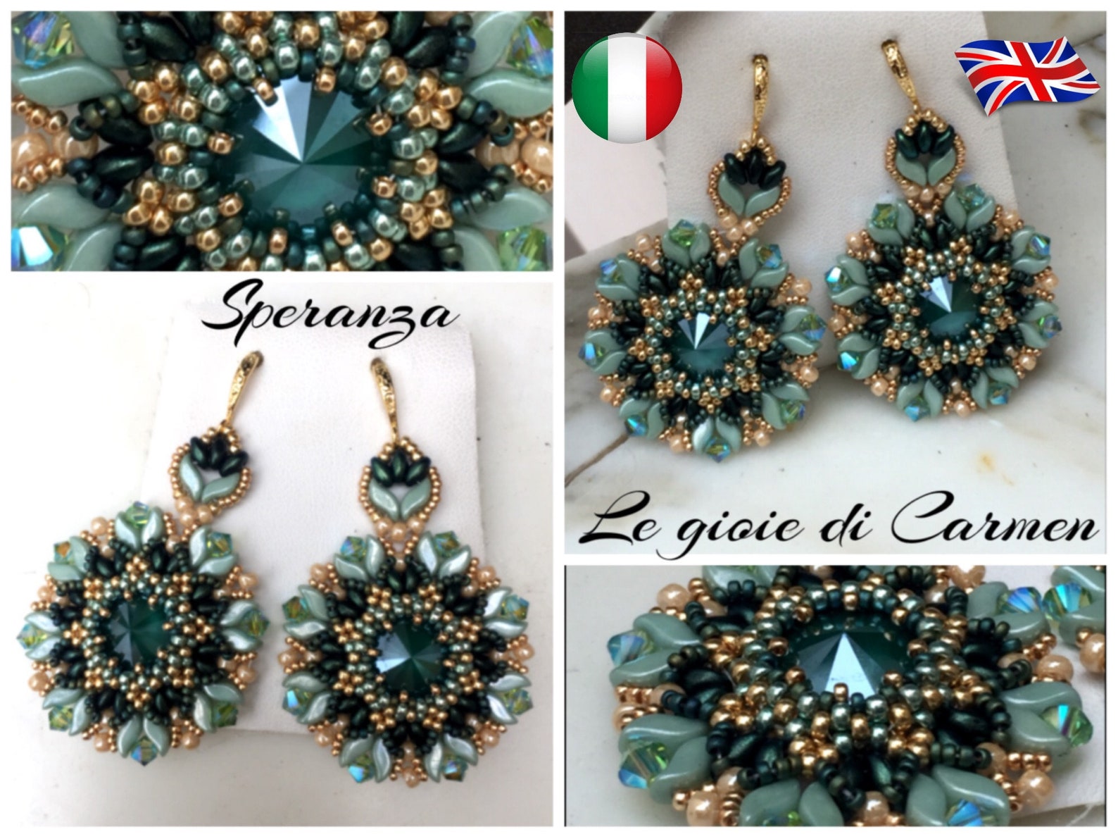 Hope Earrings Pdf Pattern - Etsy