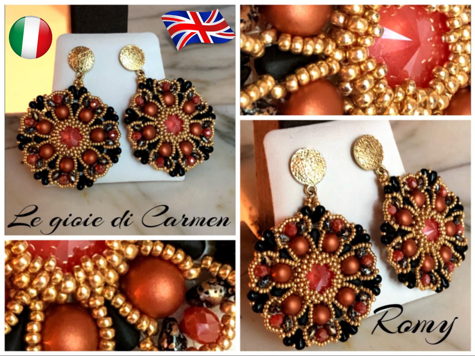 Romy Earrings Scheme - Etsy
