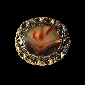 Victorian 9ct Agate Brooch - Etsy