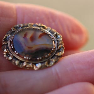 Victorian 9ct Agate Brooch - Etsy