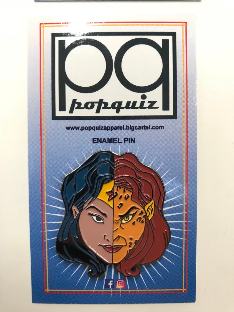 Wonder Woman Vs. Cheetah Enamel Pin - Etsy