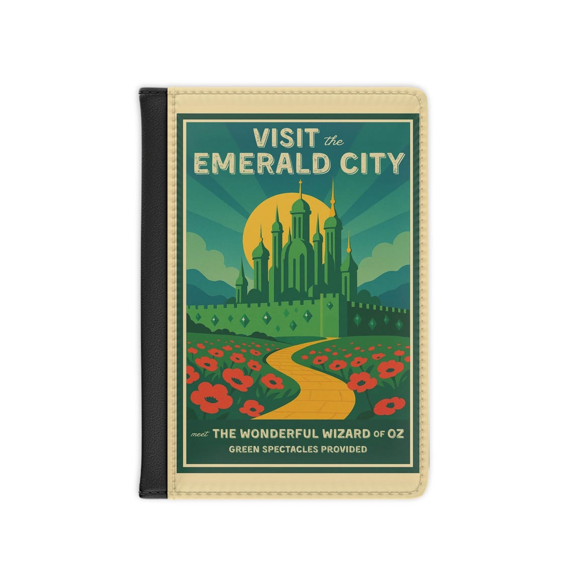 Wizard of Oz Emerald City Vintage Travel Poster Passport Cover - Etsy