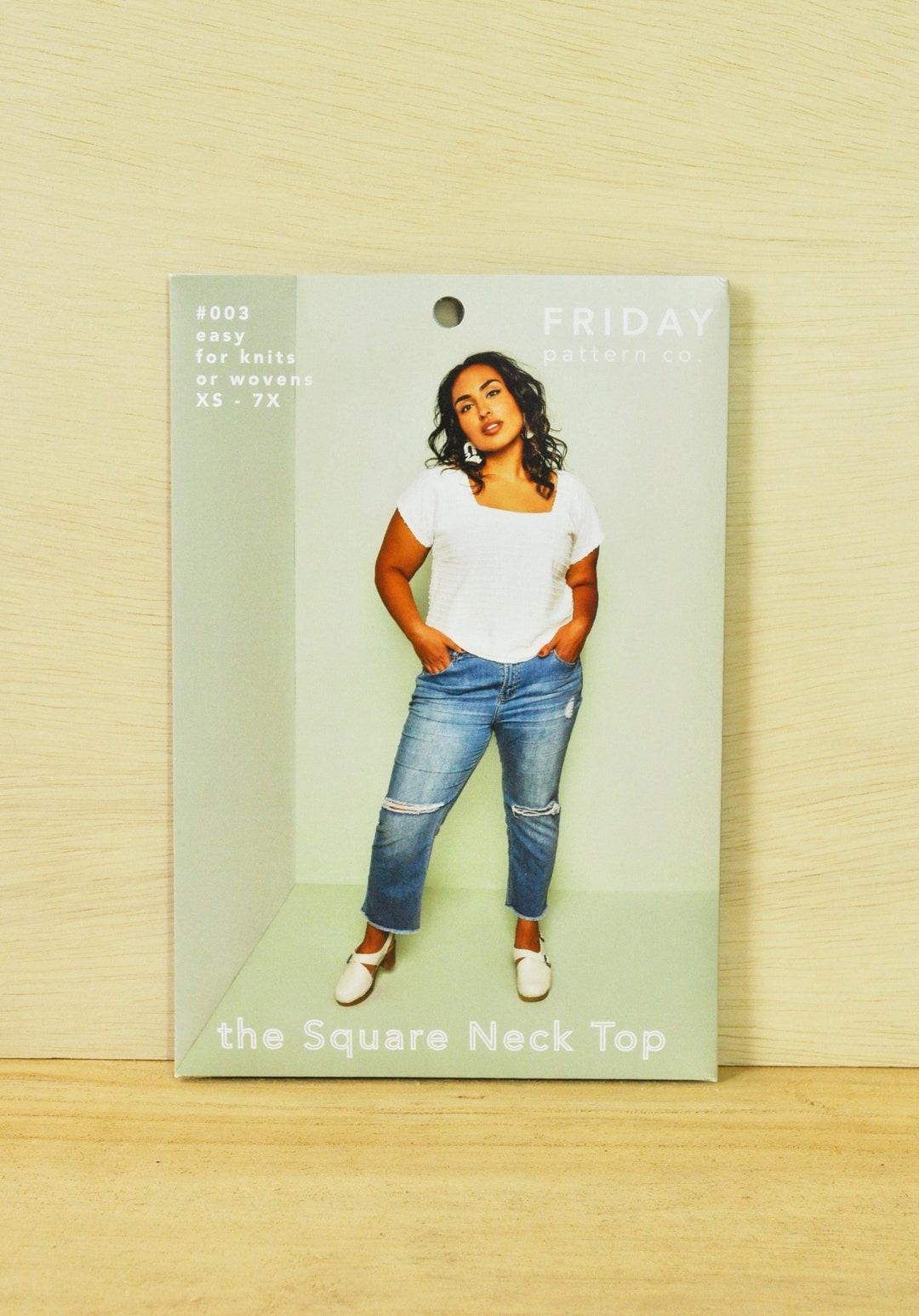 The Square Neck Top - Sewing Pattern by Friday Pattern Co. - for Woven ...