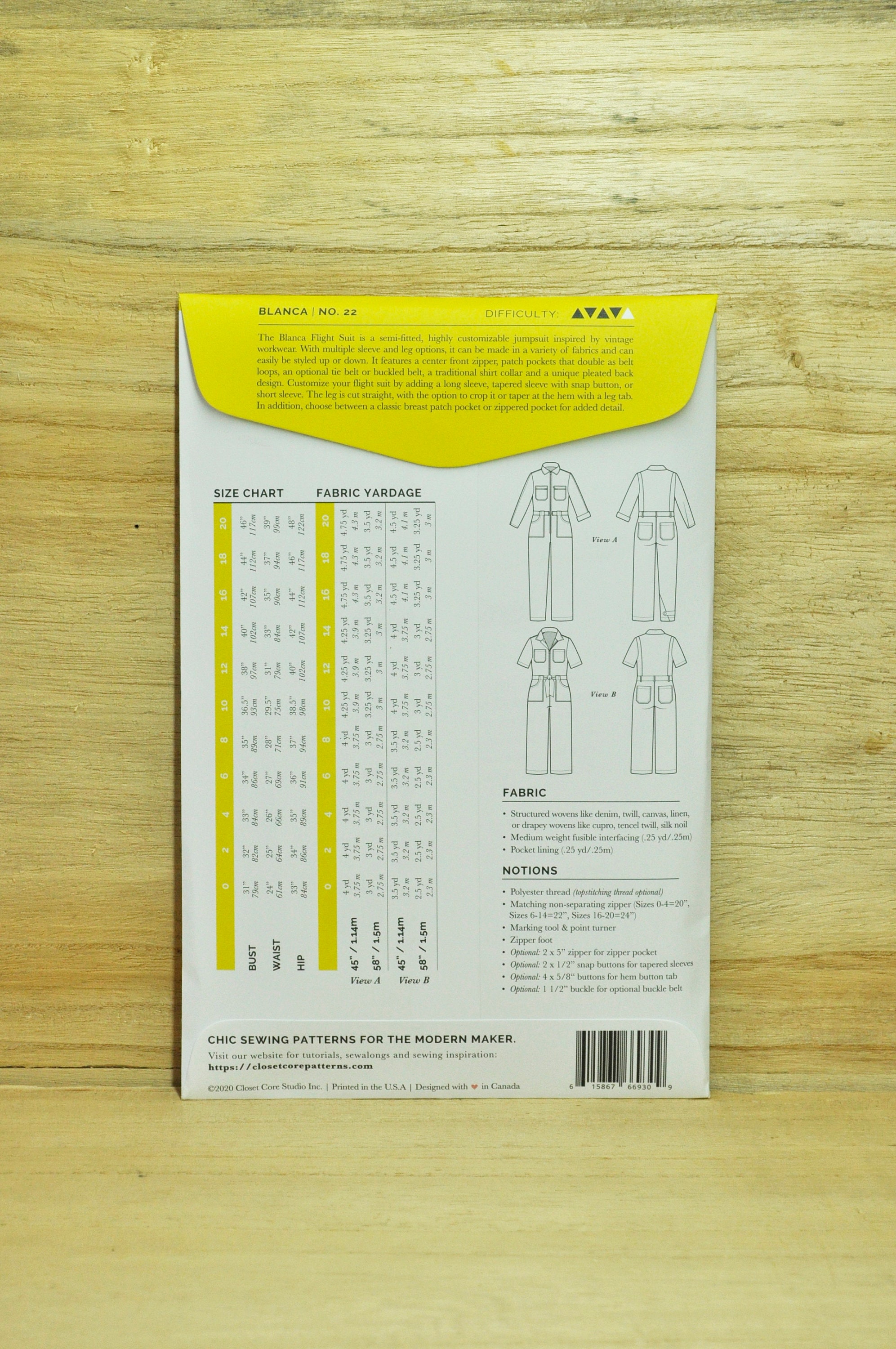 Blanca Flight Suit - Sewing Pattern by Closet Core - for Woven Fabrics ...