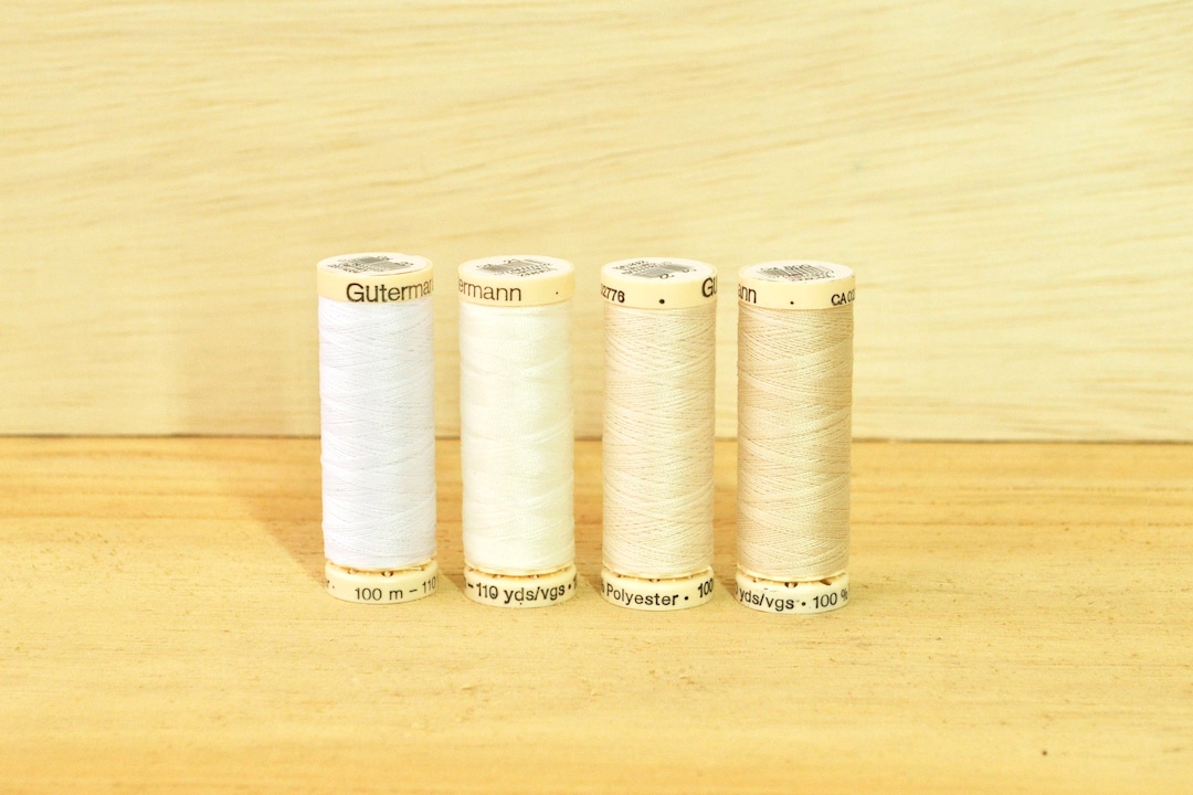 Gutermann Sew-all Polyester Thread - 110 Yards/100 M - White & Off ...