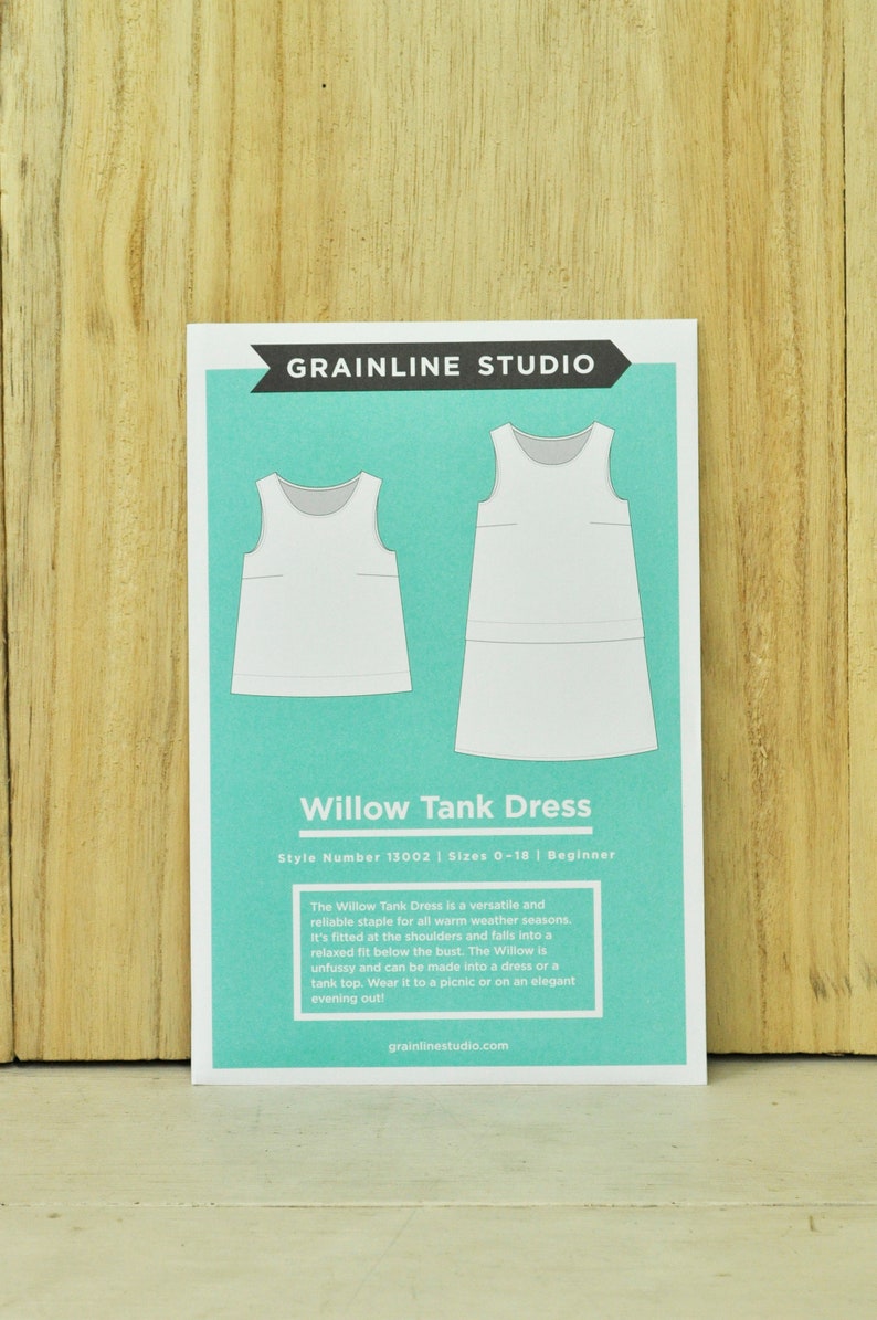 Sewing Pattern by Grainline Studio Willow Tank Dress - Etsy