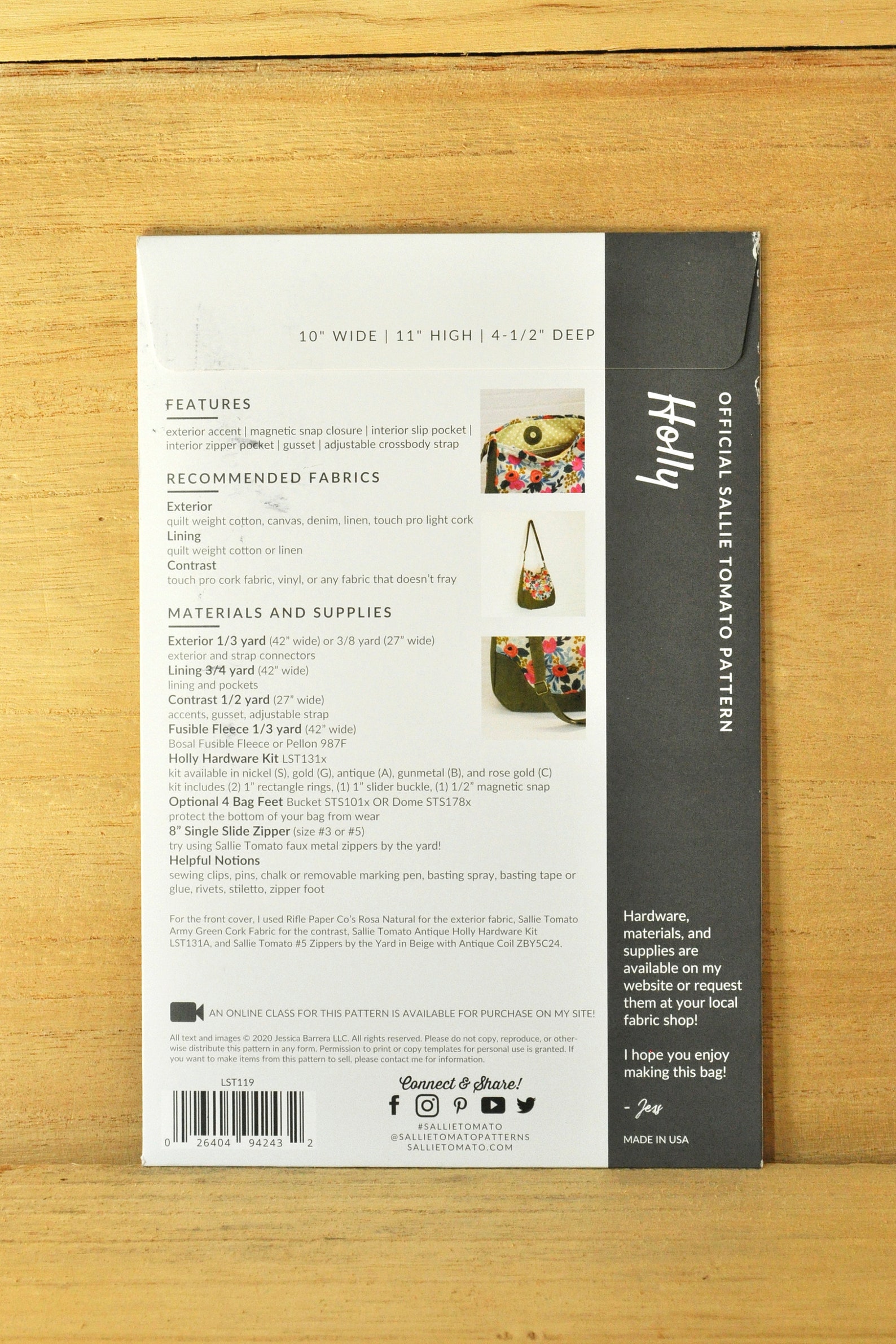 Holly Bag Sewing Pattern by Sallie Tomato | Etsy