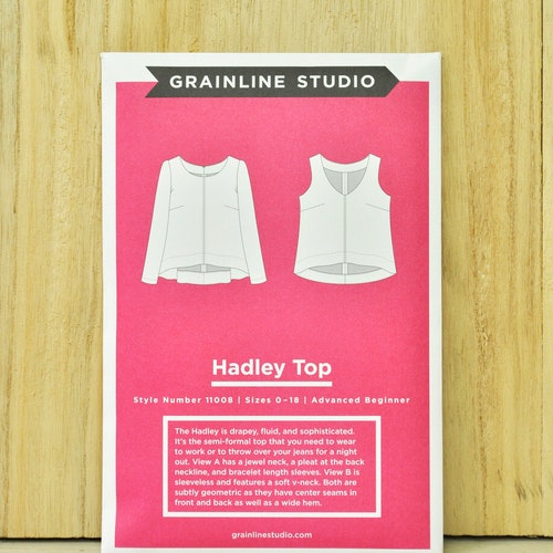 Grainline Studio / Printed Sewing Pattern / Hadley Top - Etsy
