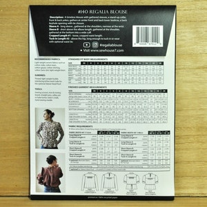 Regalia Blouse - Sizes 00 - 20 - Sewing Pattern by Sew House Seven ...