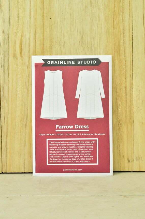 Farrow Dress Sewing Pattern by Grainline Studio for Woven - Etsy