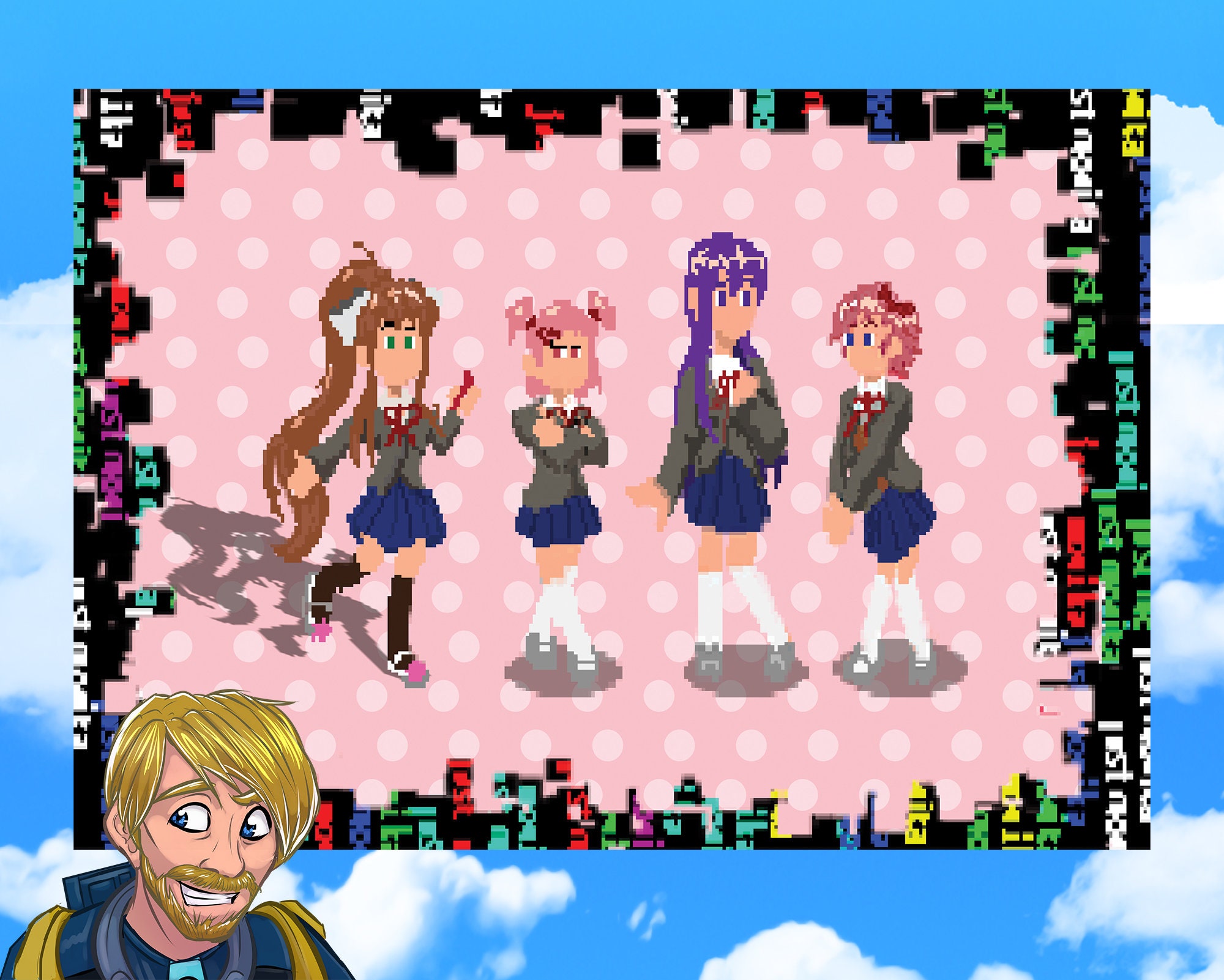 Digital A4 Print Pixel Art Doki Doki Literature Club - Etsy