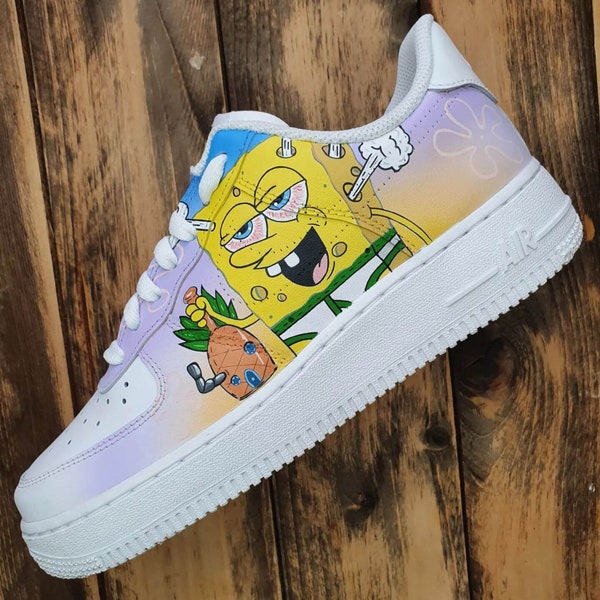 Spongebob Custom Airforce - Etsy