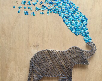 Elephant string art | Etsy