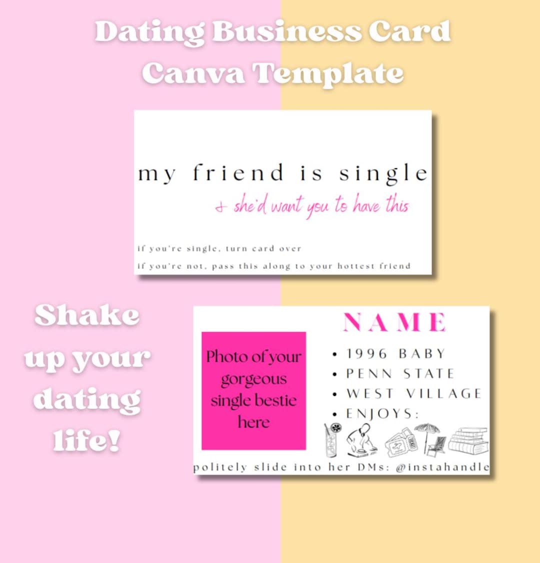 Dating Cards, Calling Card, Flirty Business Card, Dating Business Cards ...
