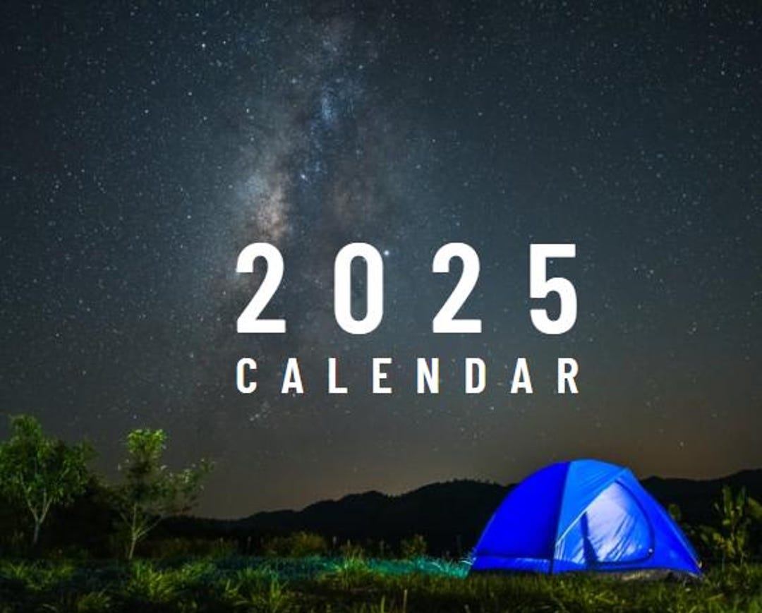 2025 Camping Calendar Canva Template - Etsy