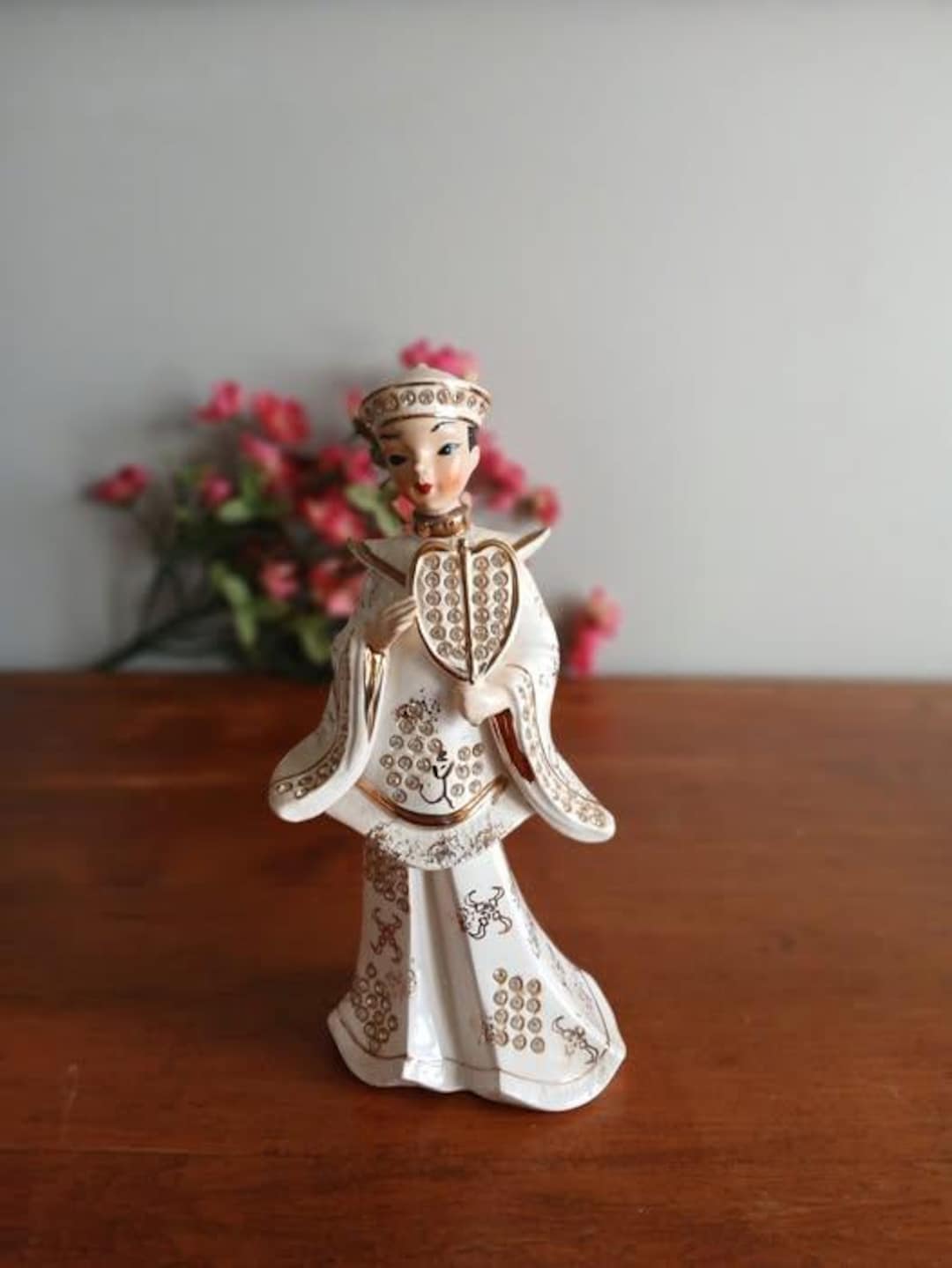 Vintage Lefton Asian Porcelain Figurine ~ 137 Rhinestones ~ Made in ...